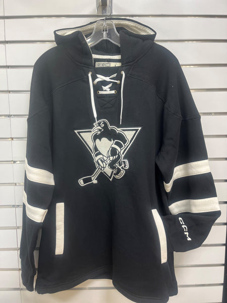 WBS Penguins CCM Hockey Lace Jersey Fleece Hoodie – Wilkes-Barre ...